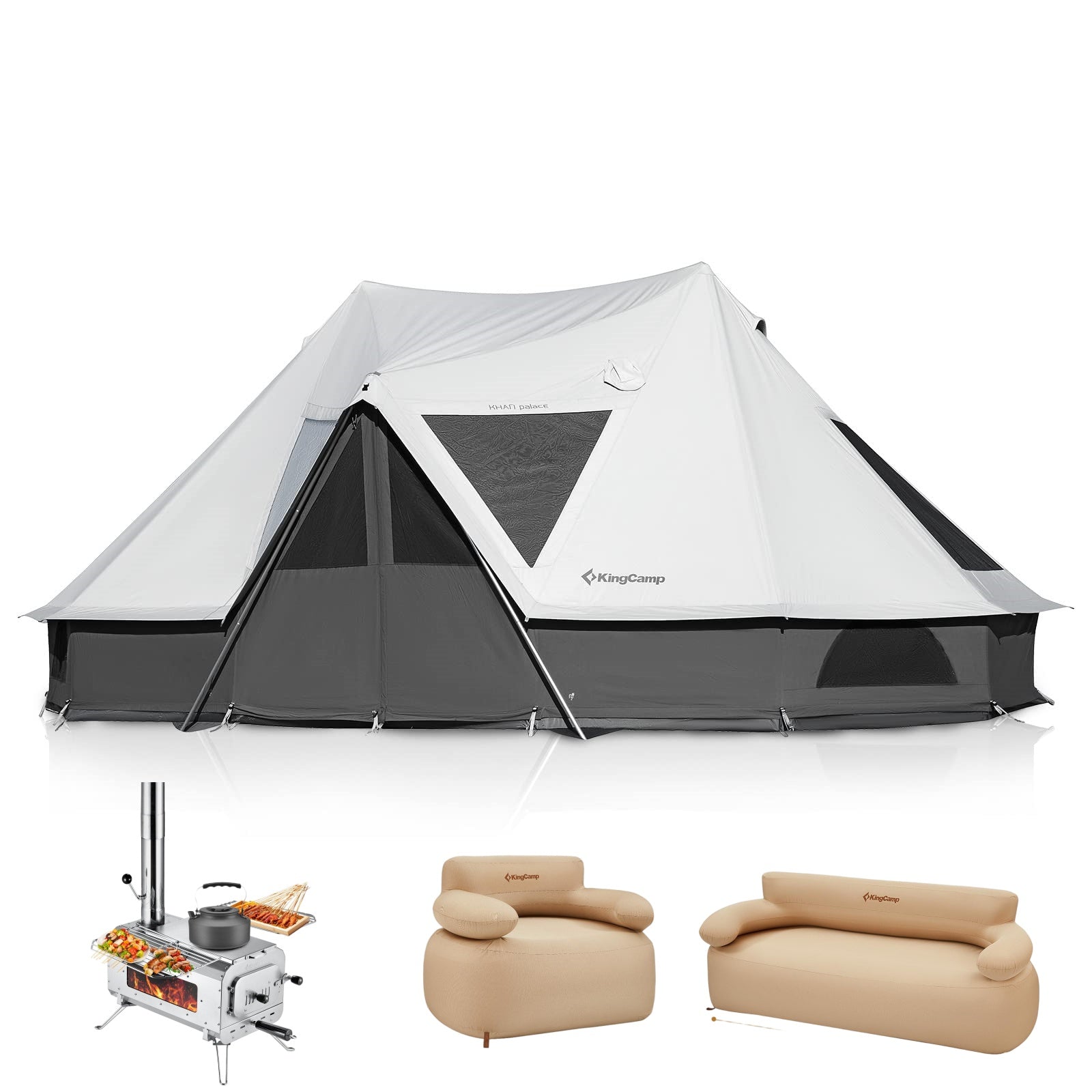 KingCamp KHAN Palace Ultimate Outdoor Camping 4-in-1 Bundle – BRoadout