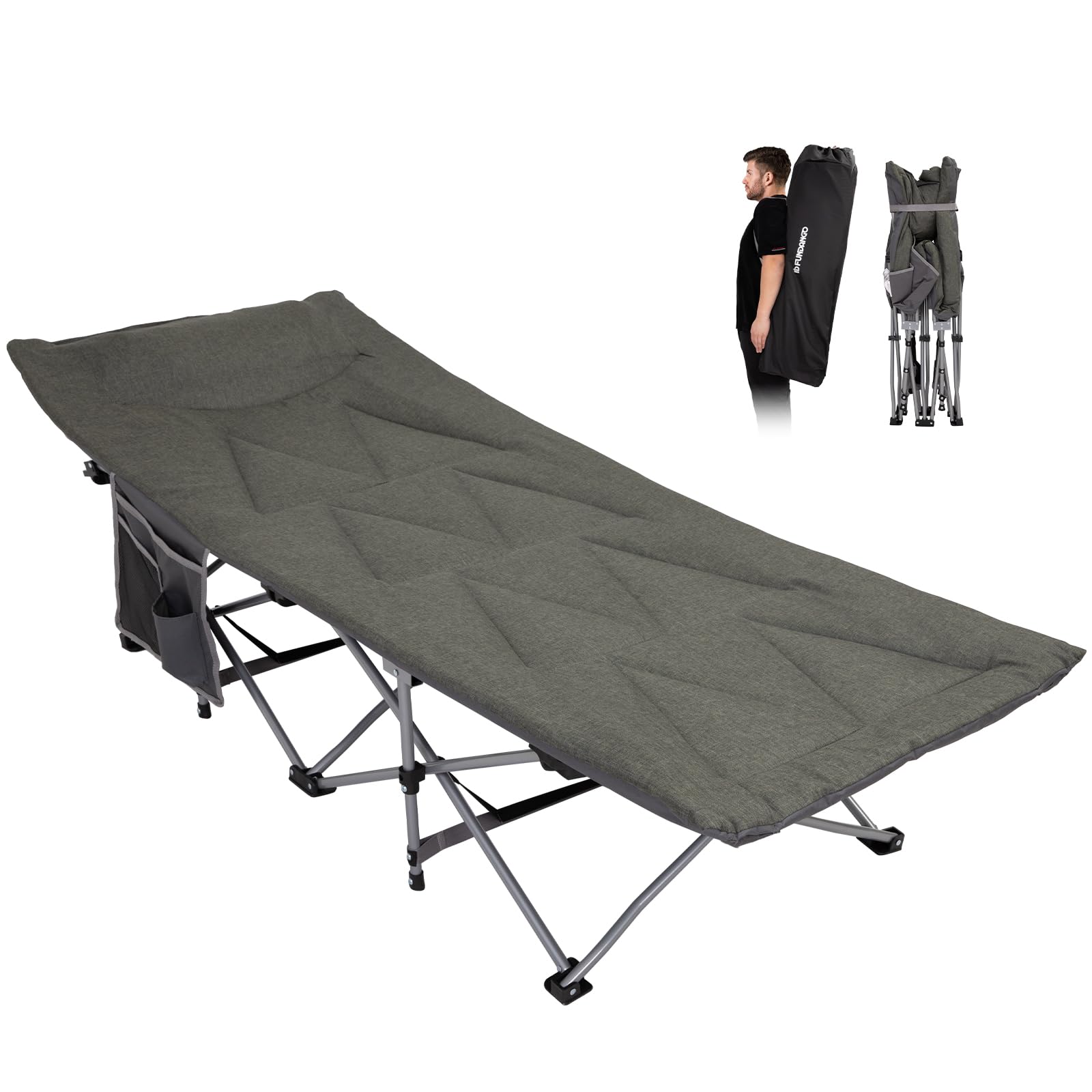 FUNDANGO Folding Camping Cot OAK COT PRO – BRoadout