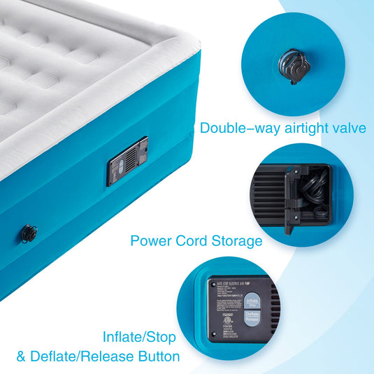 Automatic Inflate & Deflate Camping Air Mattress with Built-in Pump ...