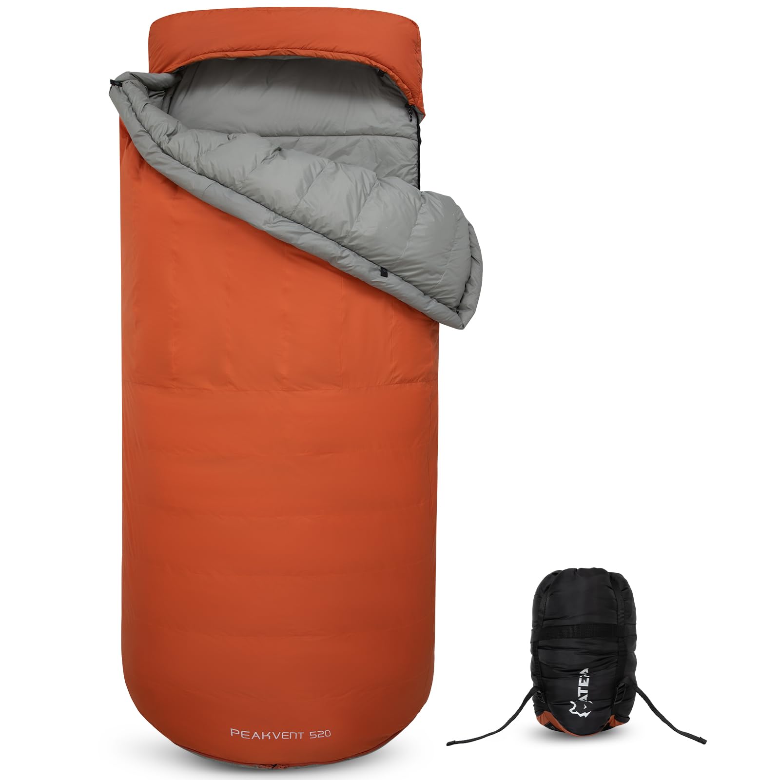 ATEPA 3-in-1 Backpacking Sleeping Bag Down Sleeping Bag 44.6°F to 10.4 ...