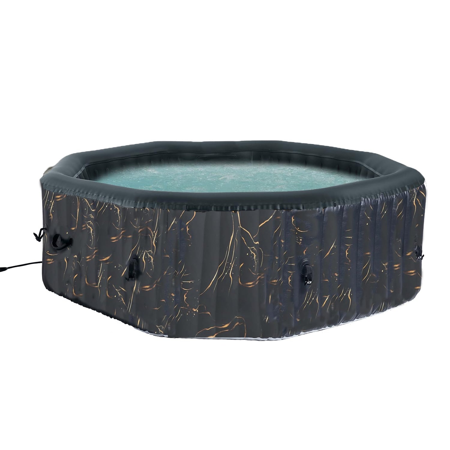 WEJOY Inflatable 2-4 Person Octagon Hot Tub Spa with 120 Air Jets ...