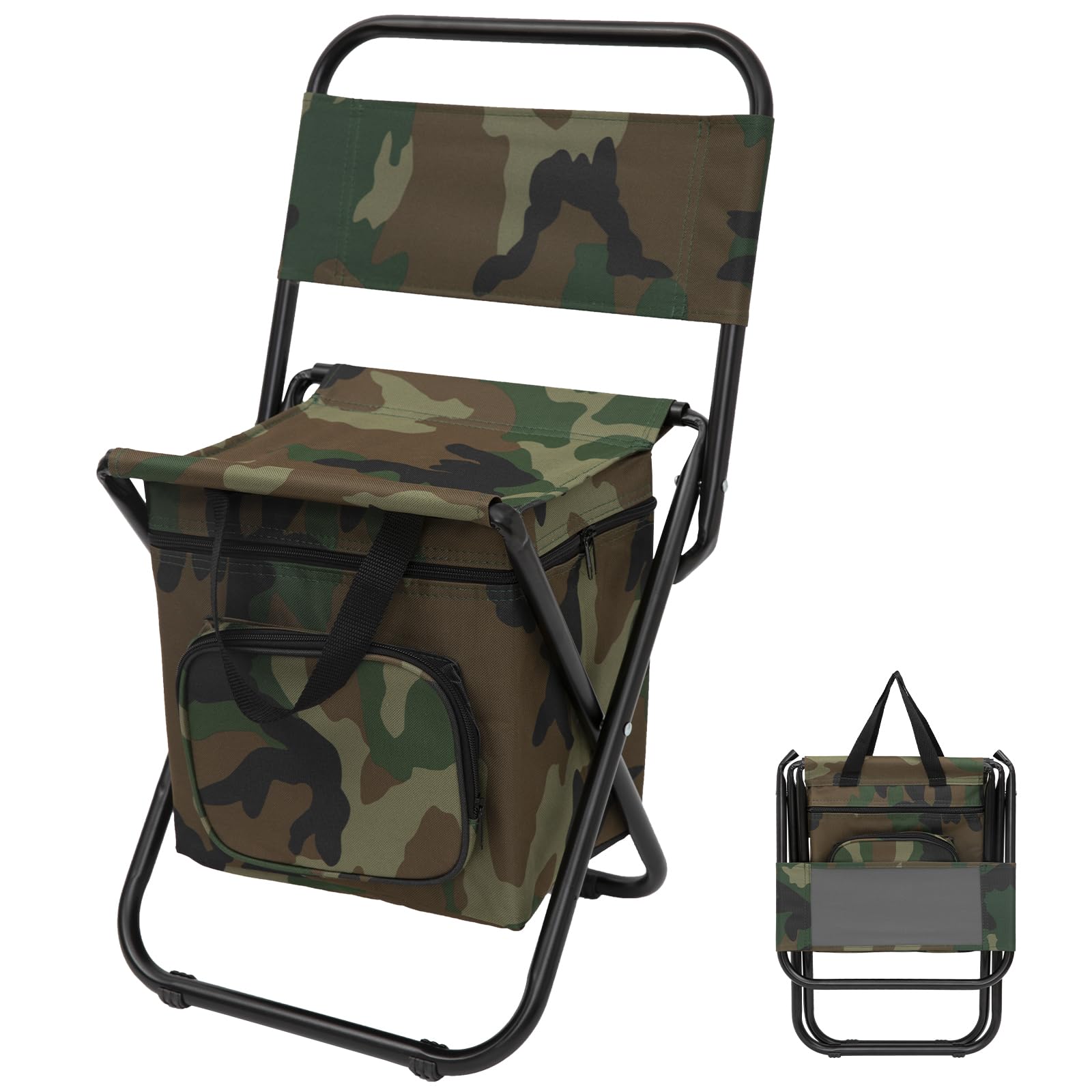 FUNDANGO Cooler Backrest Stool Fishing Chair with Cooler Bag – BRoadout