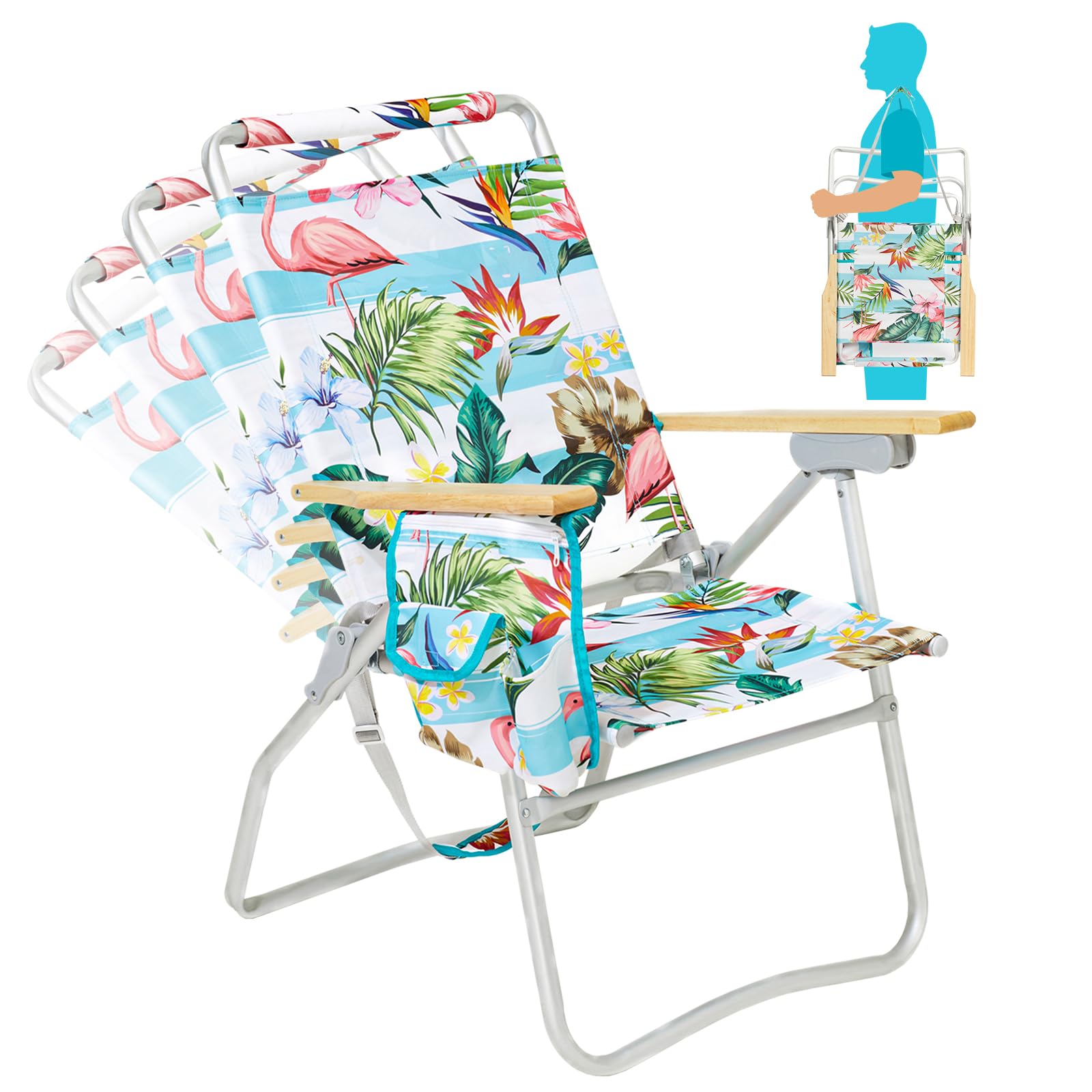 WEJOY Premium High Back Beach Chair Aluminum Camping Chair – BRoadout