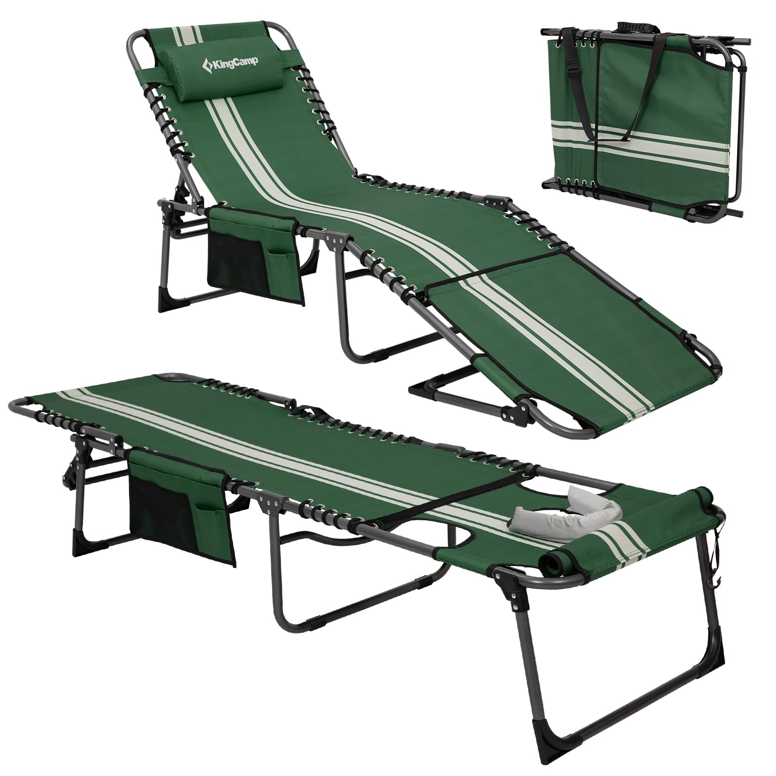 KingCamp MAGNOLIA B10 Backpack Chaise Lounge - 5-Position Adjustable R ...
