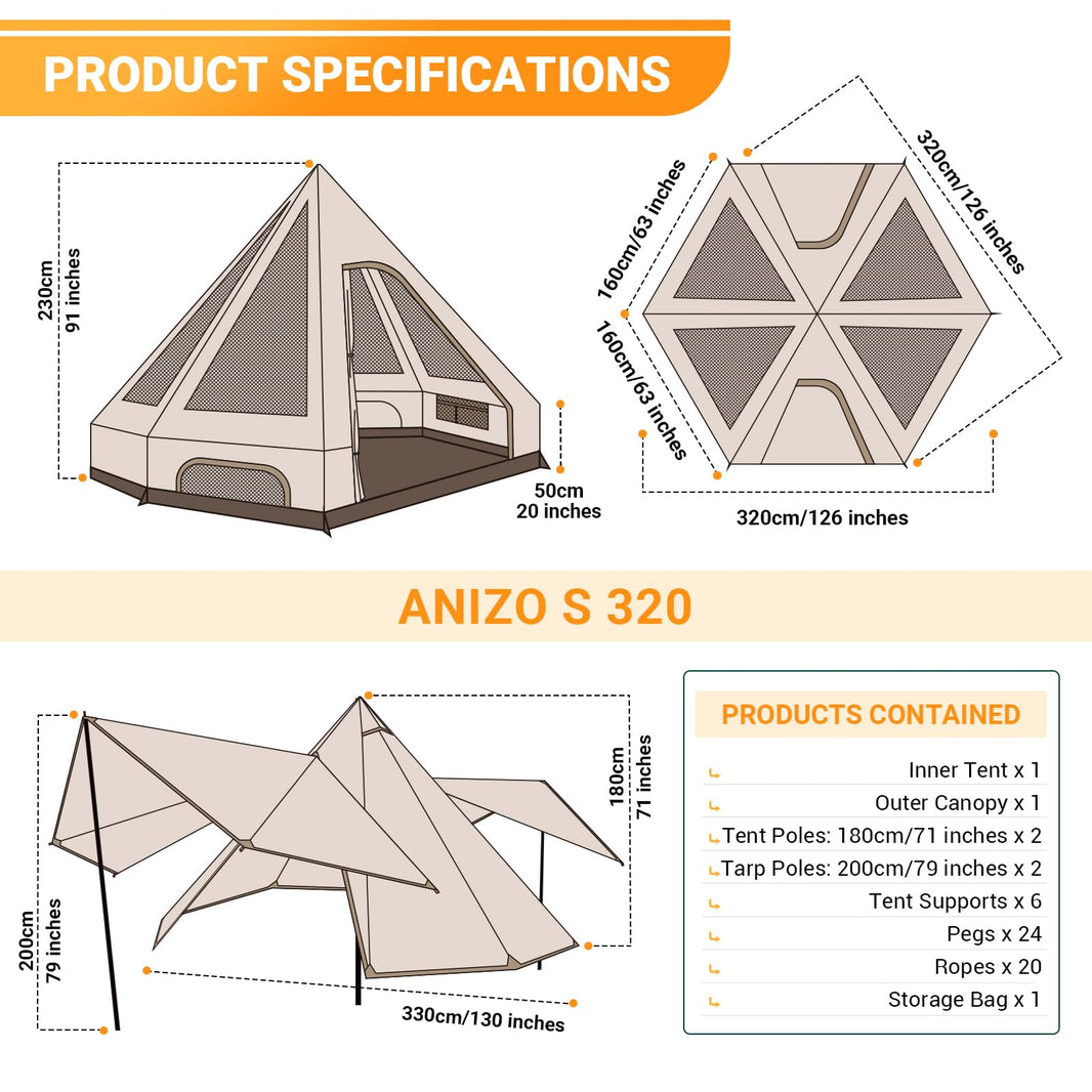 KingCamp Double Spire Canvas Camp Tent – BRoadout