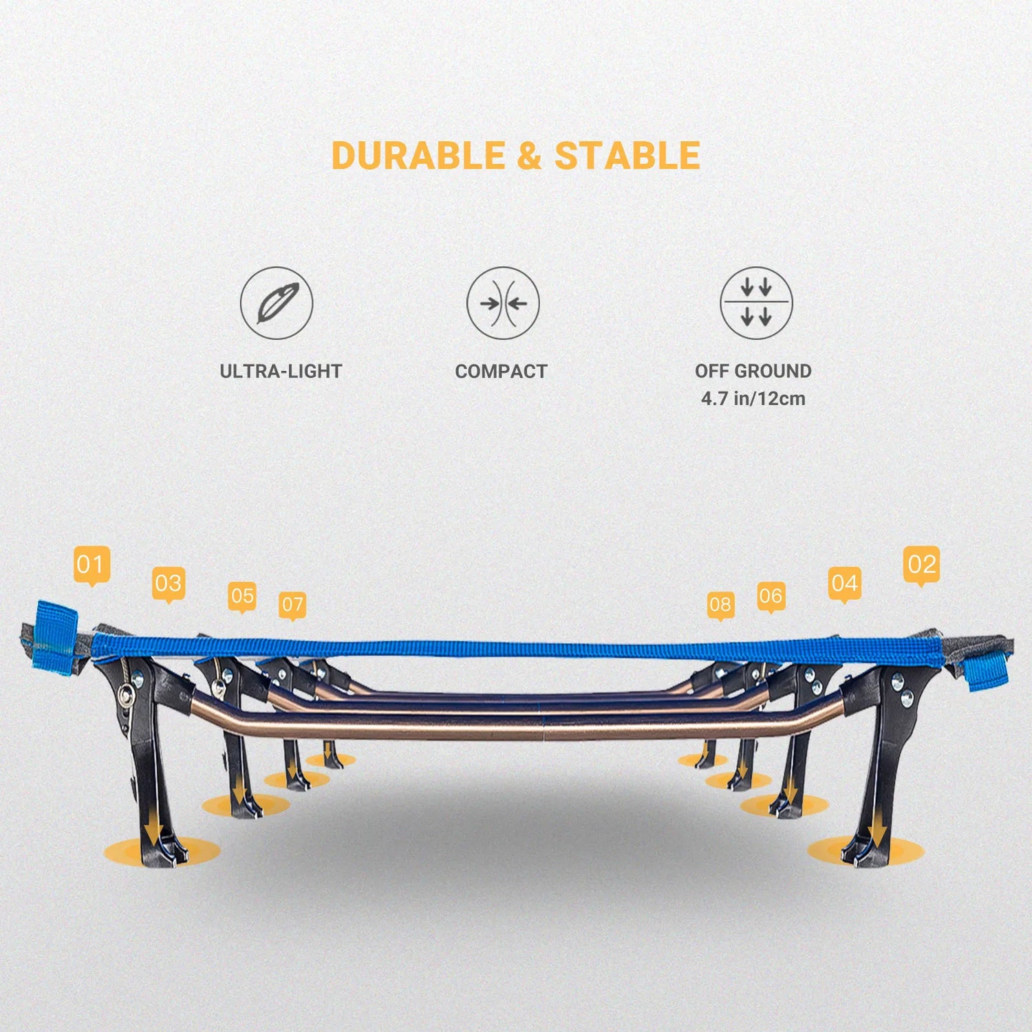 KingCamp Oversized Folding Camping Cots Ultralight Sleeping Cots – BRoadout